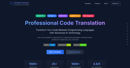 AI Code Translator 官网 | 免费 AI 代码转换器 & 跨语言生成工具
