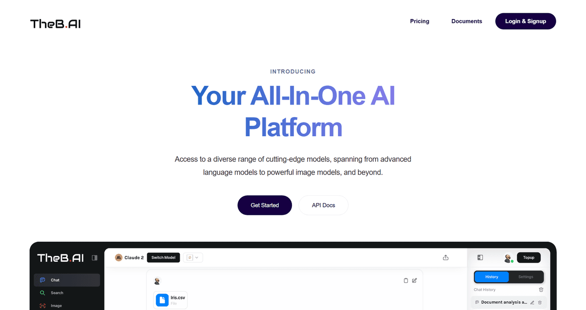 TheB.AI 官网 - 一站式 AI 多模型平台，在线文字与图像生成工具