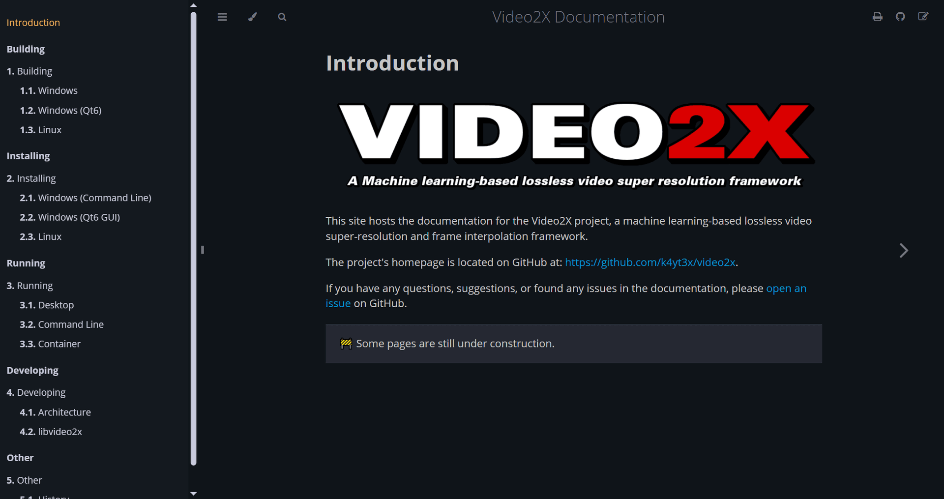 Video2X 视频超分辨率与帧插值工具 - 开源 AI 视频增强框架