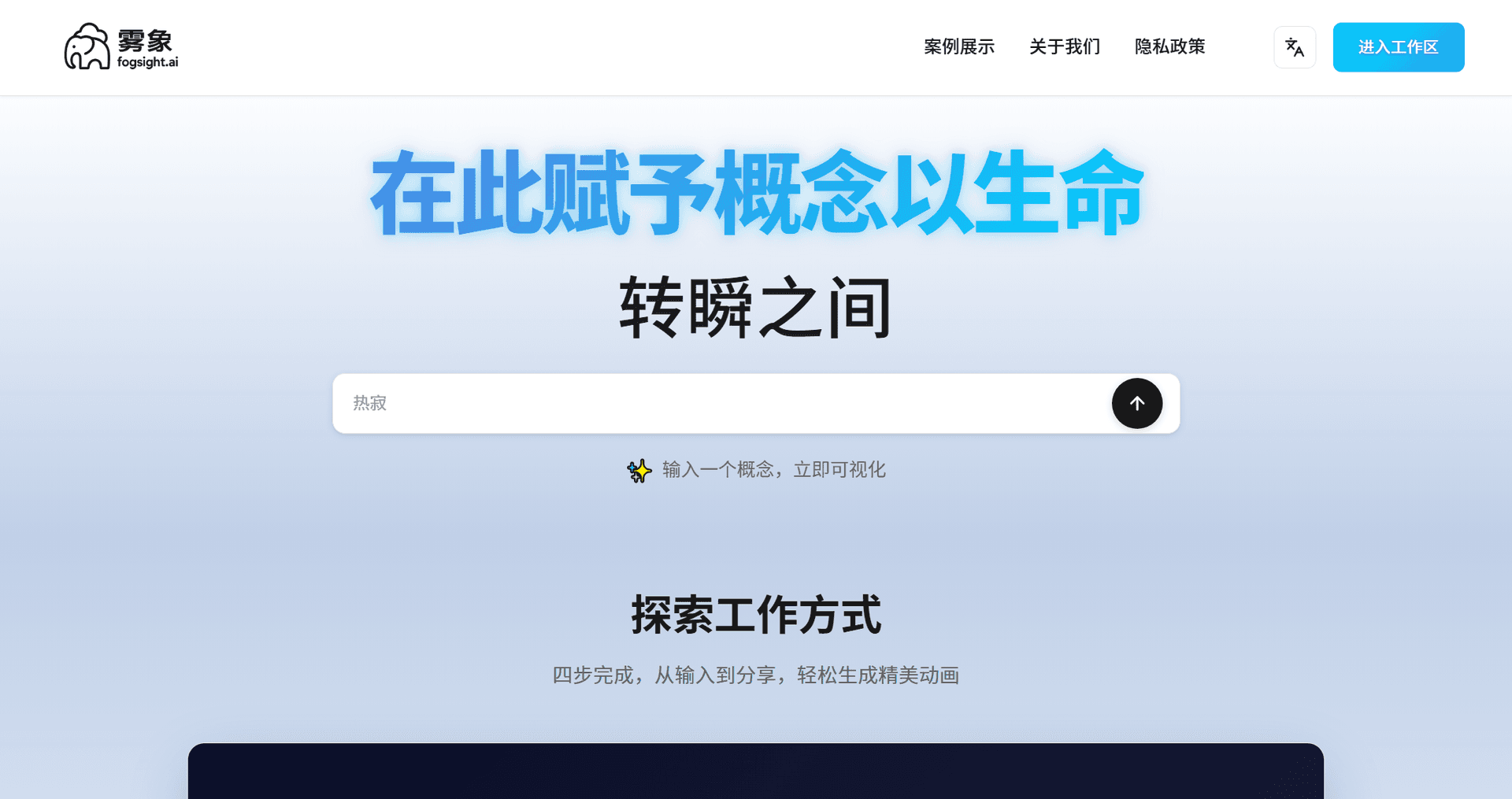 Fogsight 雾象：AI 动画引擎｜概念可视化与动态知识展示