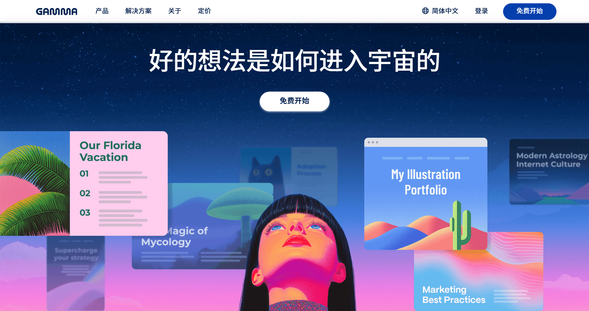 Gamma - AI演示文稿、网站、社交媒体创作工具，轻松设计