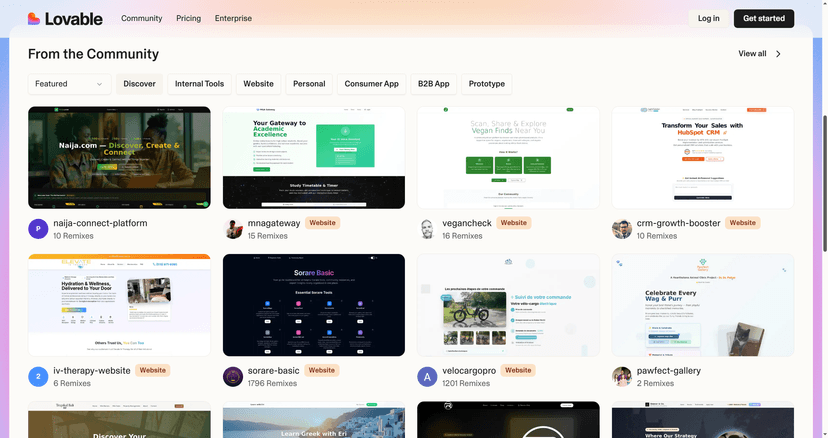Lovable 官网 - 领先的 AI 全栈 App 开发与低代码平台