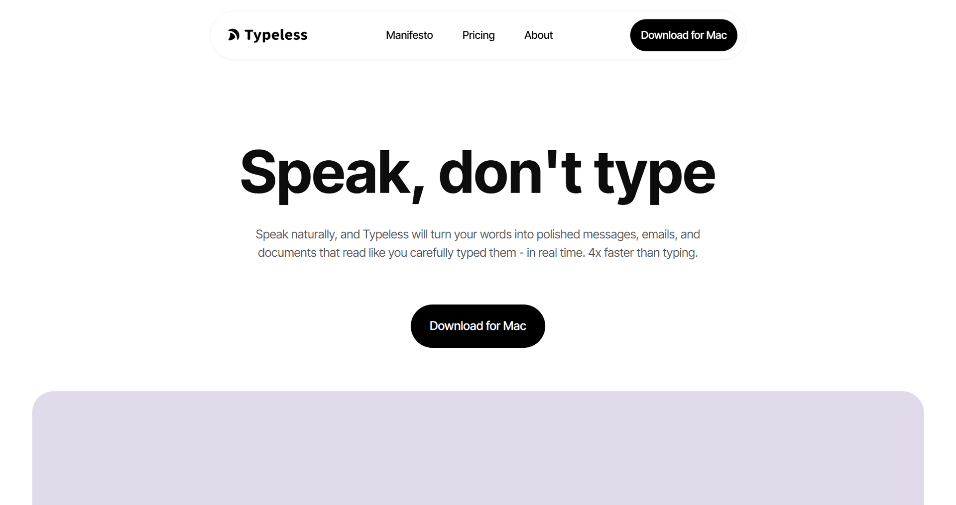 Typeless：智能语音输入与实时润色的 AI 写作助手