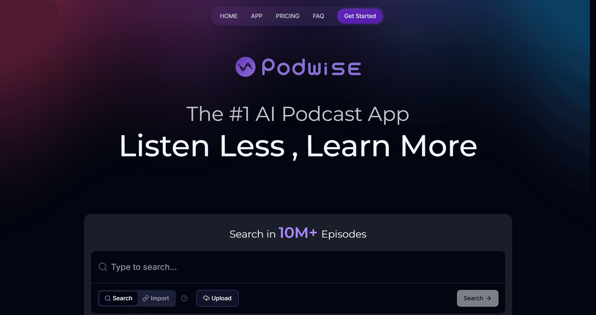 Podwise - AI播客摘要总结工具 | 自动生成思维导图与逐字稿