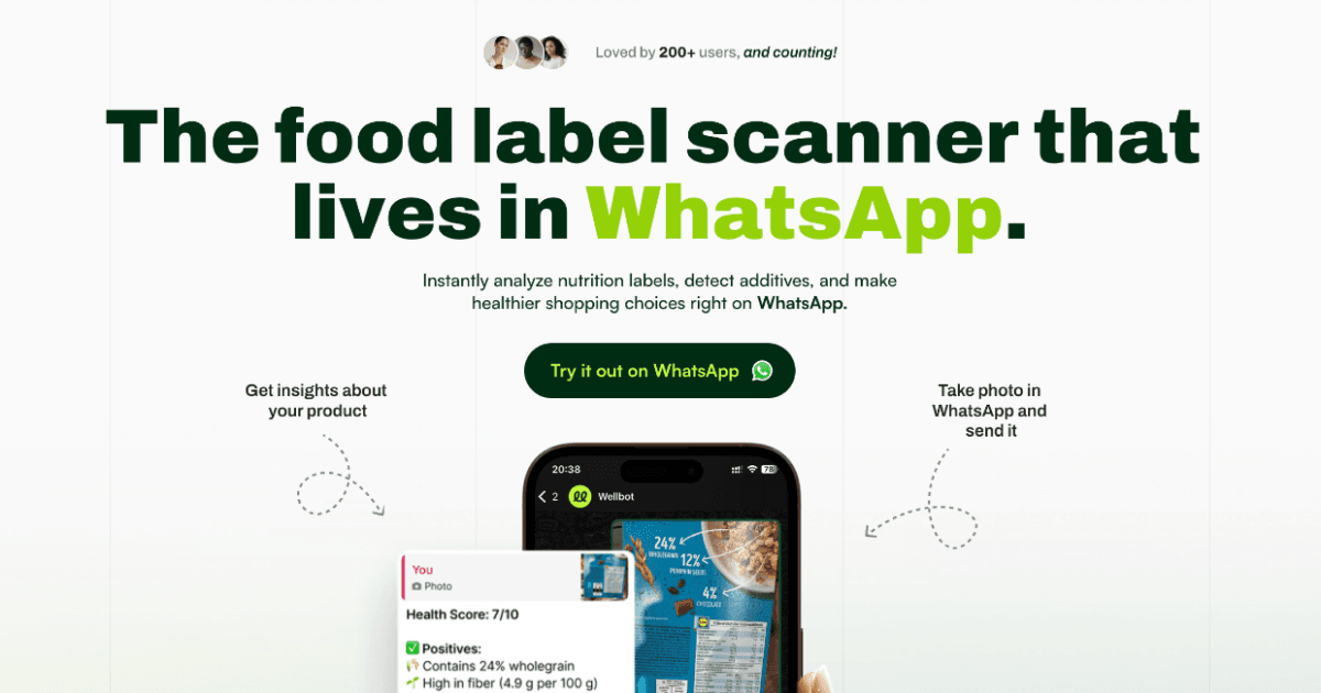 Wellbot：WhatsApp 食物标签扫描、Nutri-Score 营养评分与过敏原检测工具