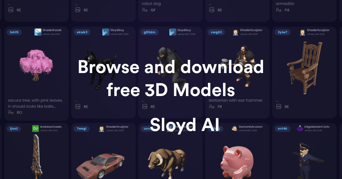 Sloyd：AI 3D 模型生成器 | 文本到 3D 创作，赋能游戏开发与 3D 打印