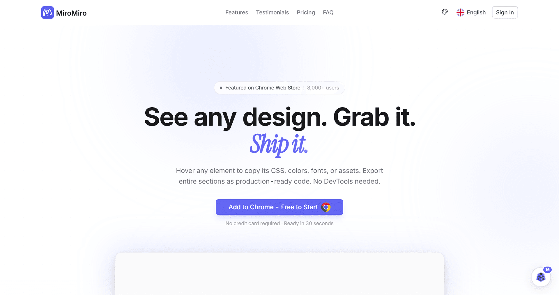 MiroMiro - 最好用的网页 CSS 提取与设计资源抓取 Chrome 插件